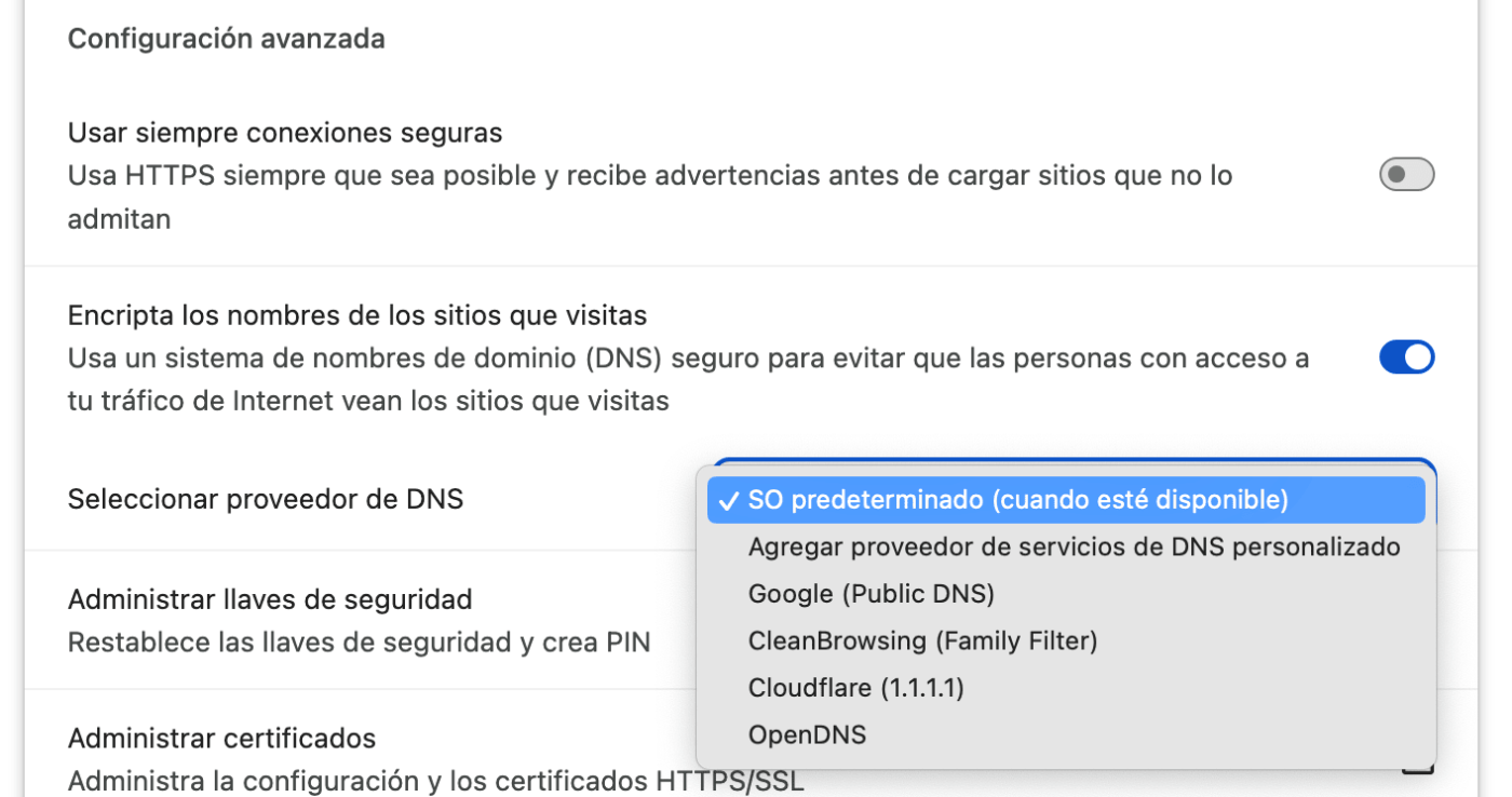 ¿Qué es DNS-over-HTTPS y Cómo Activarlo? » Blog Redes